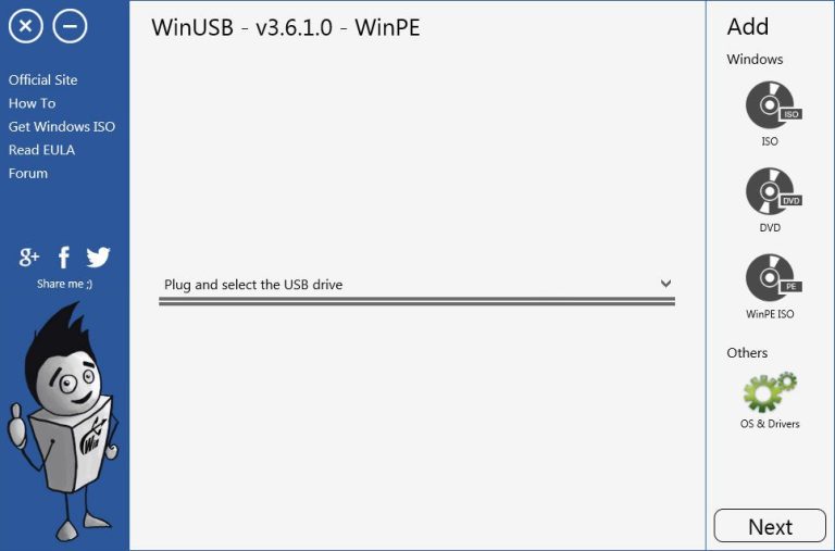 WinUSB - create bootable USB for Windows installation with drivers