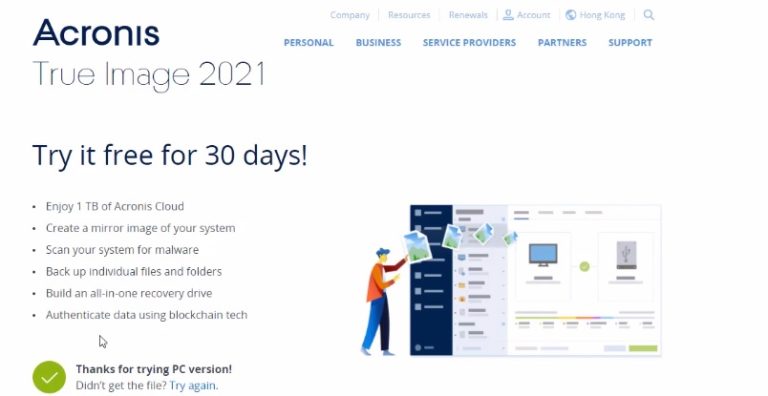 How to create a bootable USB flash drive with Acronis True Image - WinUSB