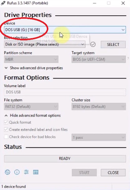 Creating a Bootable DOS USB Drive - WinUSB