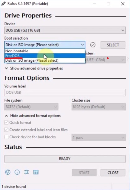 Creating a Bootable DOS USB Drive - WinUSB