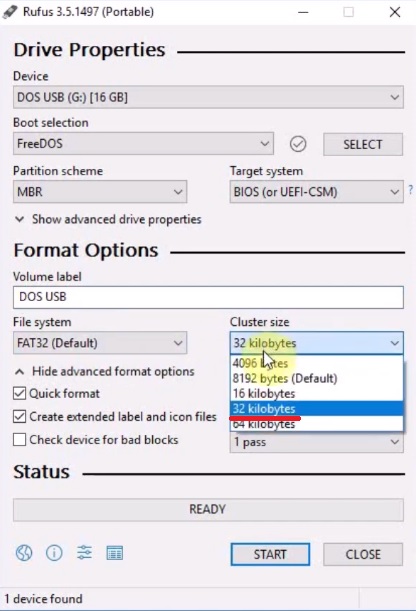 Creating a Bootable DOS USB Drive - WinUSB