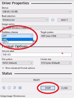 How to Create a Legacy MBR Bootable USB with Windows 10