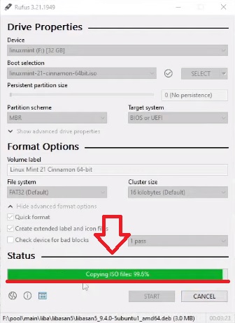 How to install Linux Mint from usb drive? - WinUSB