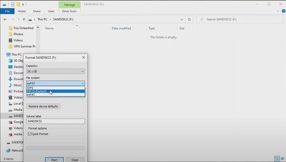 How to Format a USB Drive to FAT32 in Windows