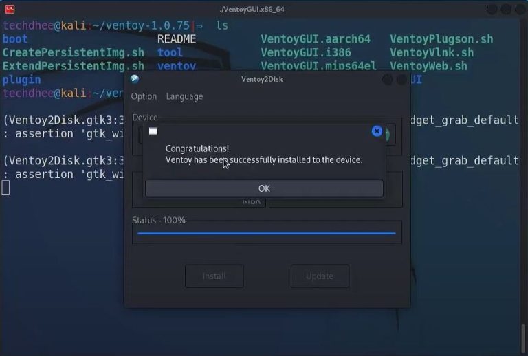 Create a Windows Bootable USB Drive on Kali Linux Using Ventoy