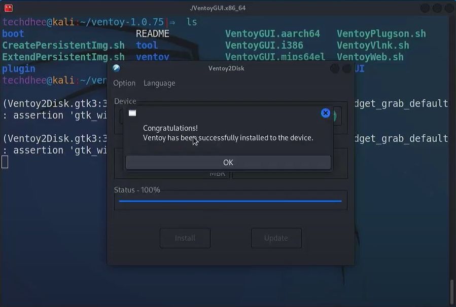 Create a Windows Bootable USB Drive on Kali Linux Using Ventoy