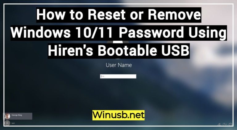 How to Reset or Remove Windows 10/11 Password