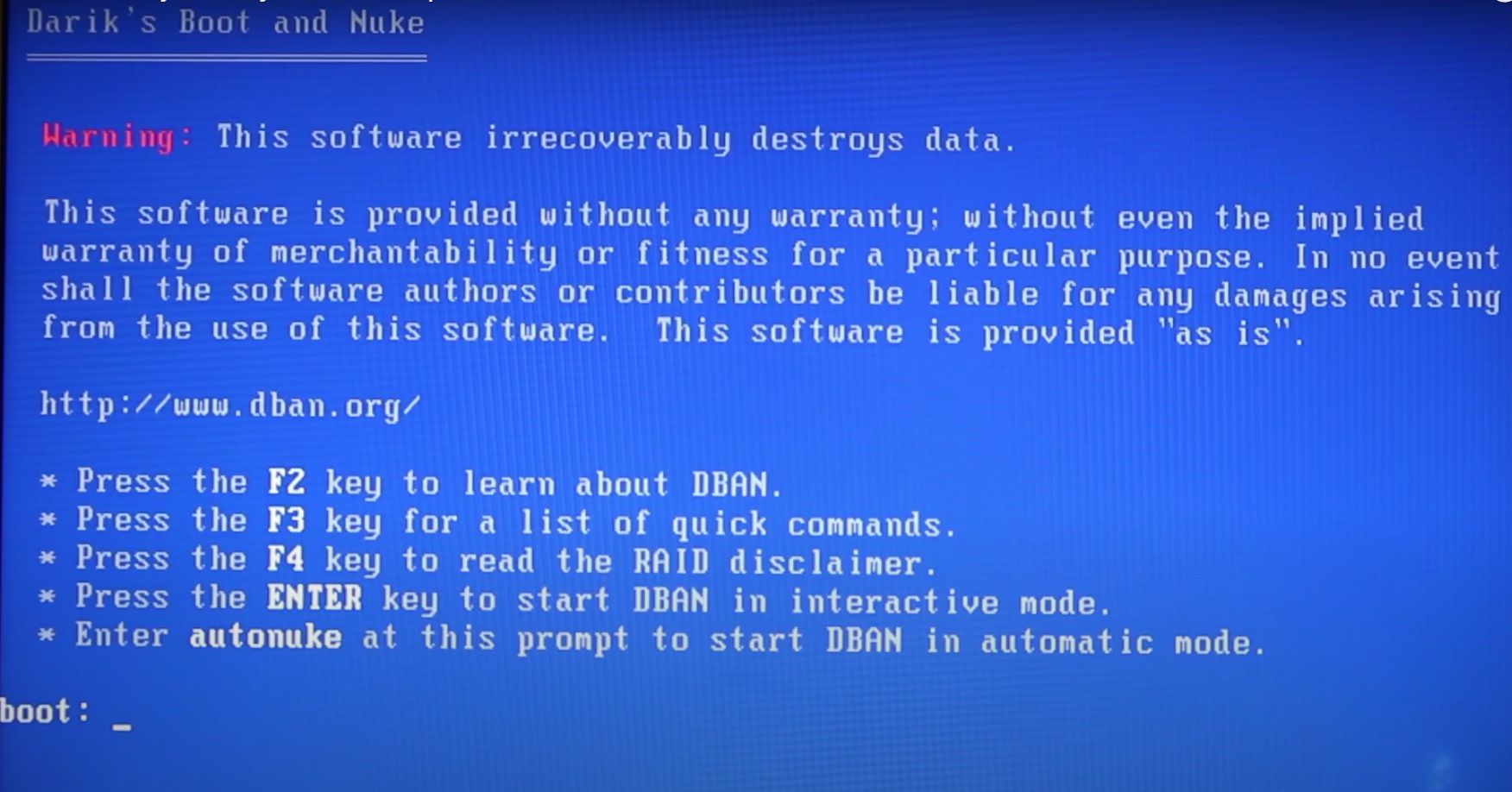 Securely Erase Your Hard Drive with Darik's Boot and Nuke